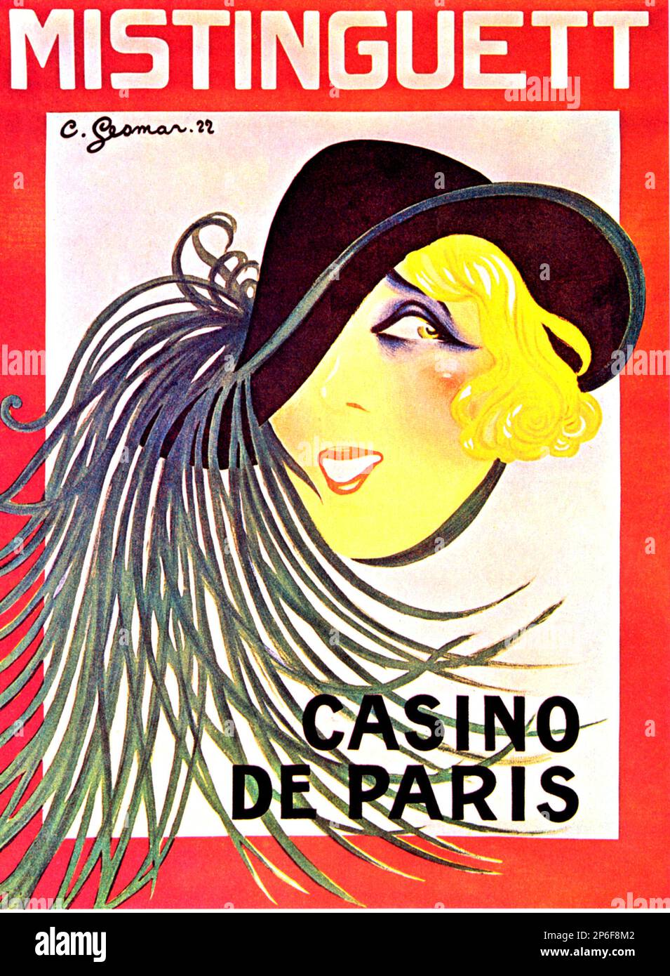 1922 : Poster advertising for the celebrated singer and dancer of ...