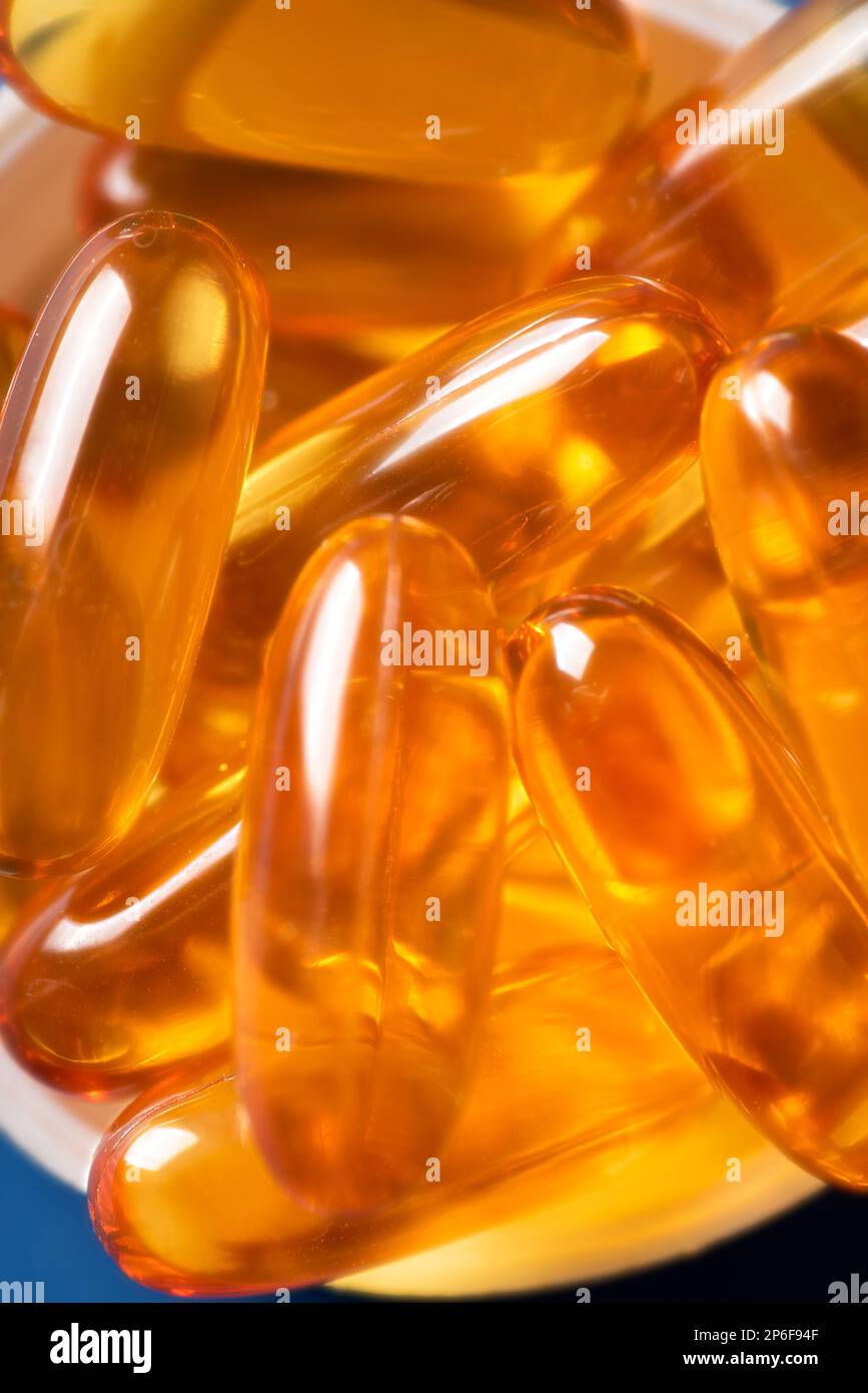 Oil liquid softgel hi-res stock photography and images - Alamy