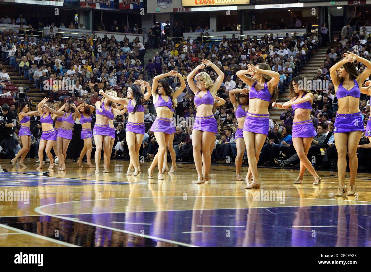 Los Angeles Lakers Cheerleaders during an NBA basketball game between ...