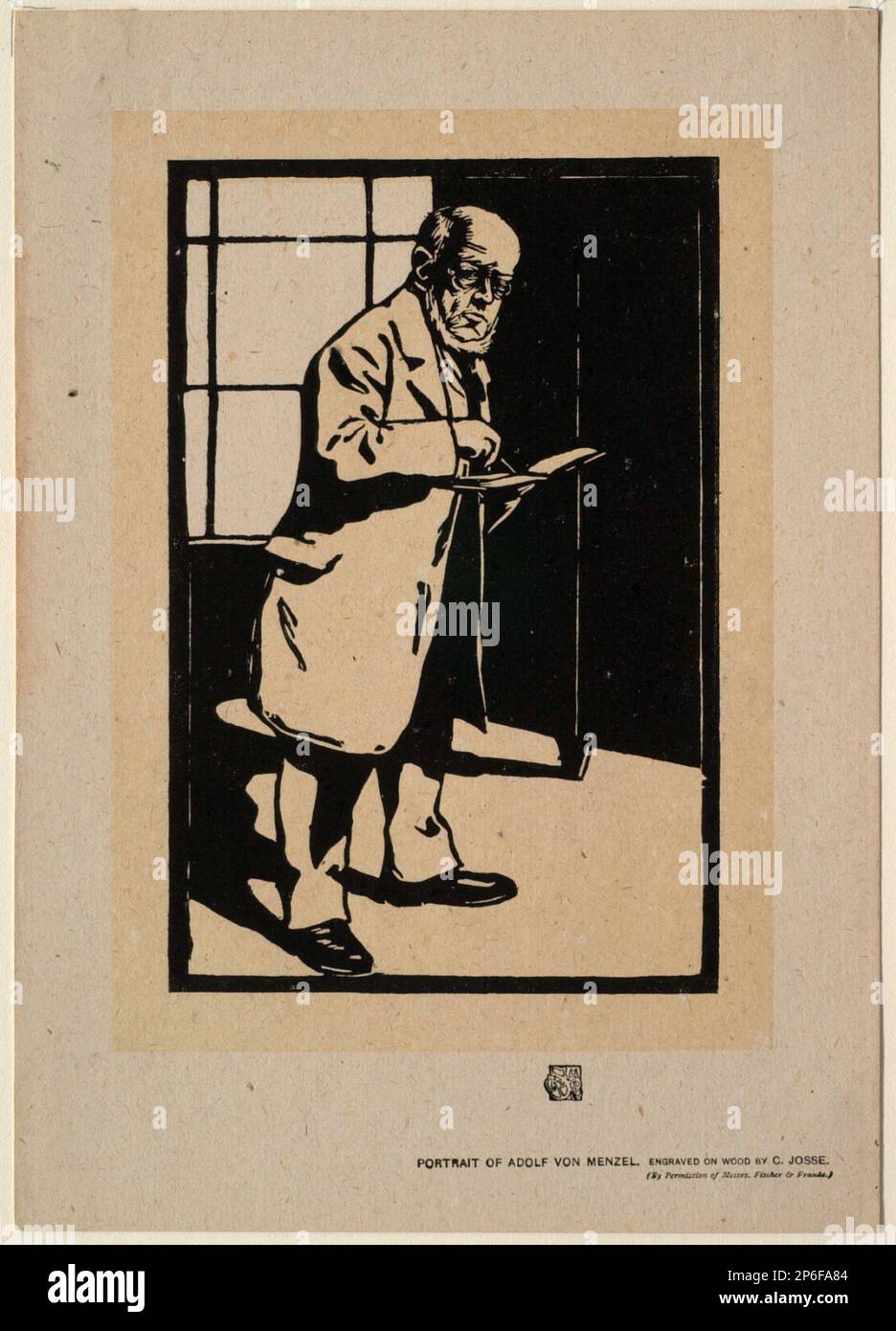 Karoly Jozsa, Adolf von Menzel, 1905, woodcut on paper Stock Photo - Alamy