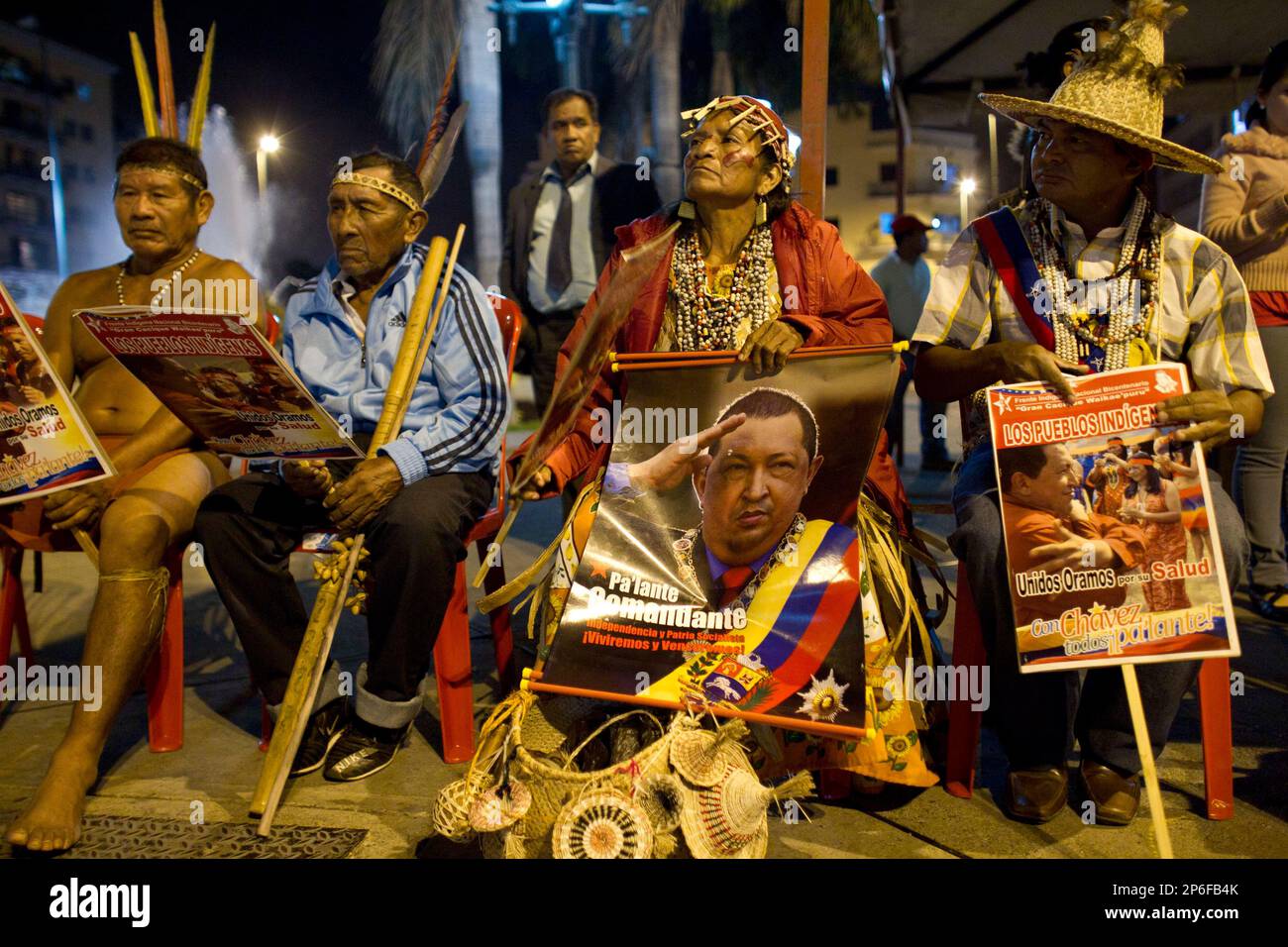 Indigenous people gather for a ritual to pray for the health of ...