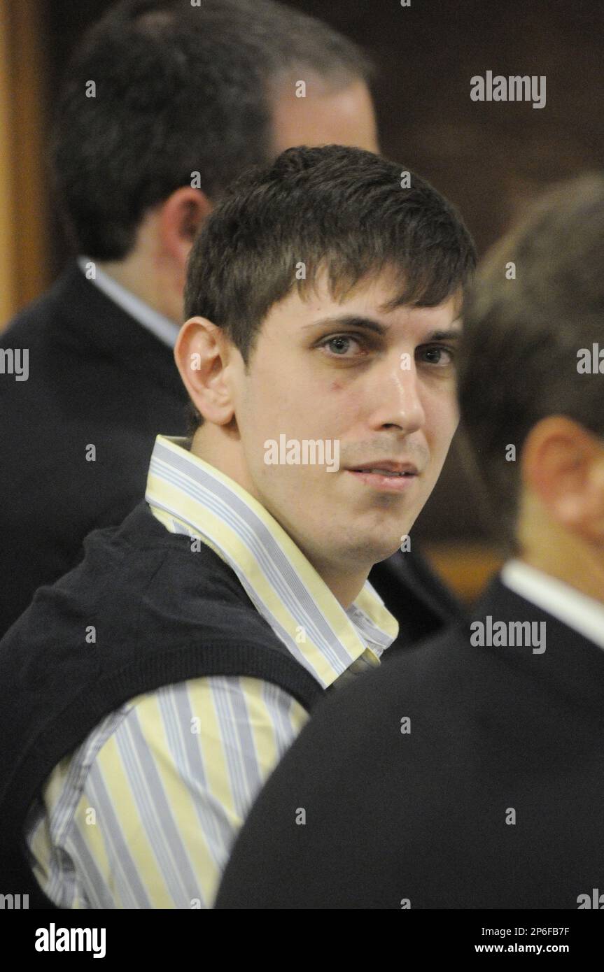 Jacob Stanton looks back at his parents after the jury returns a ...