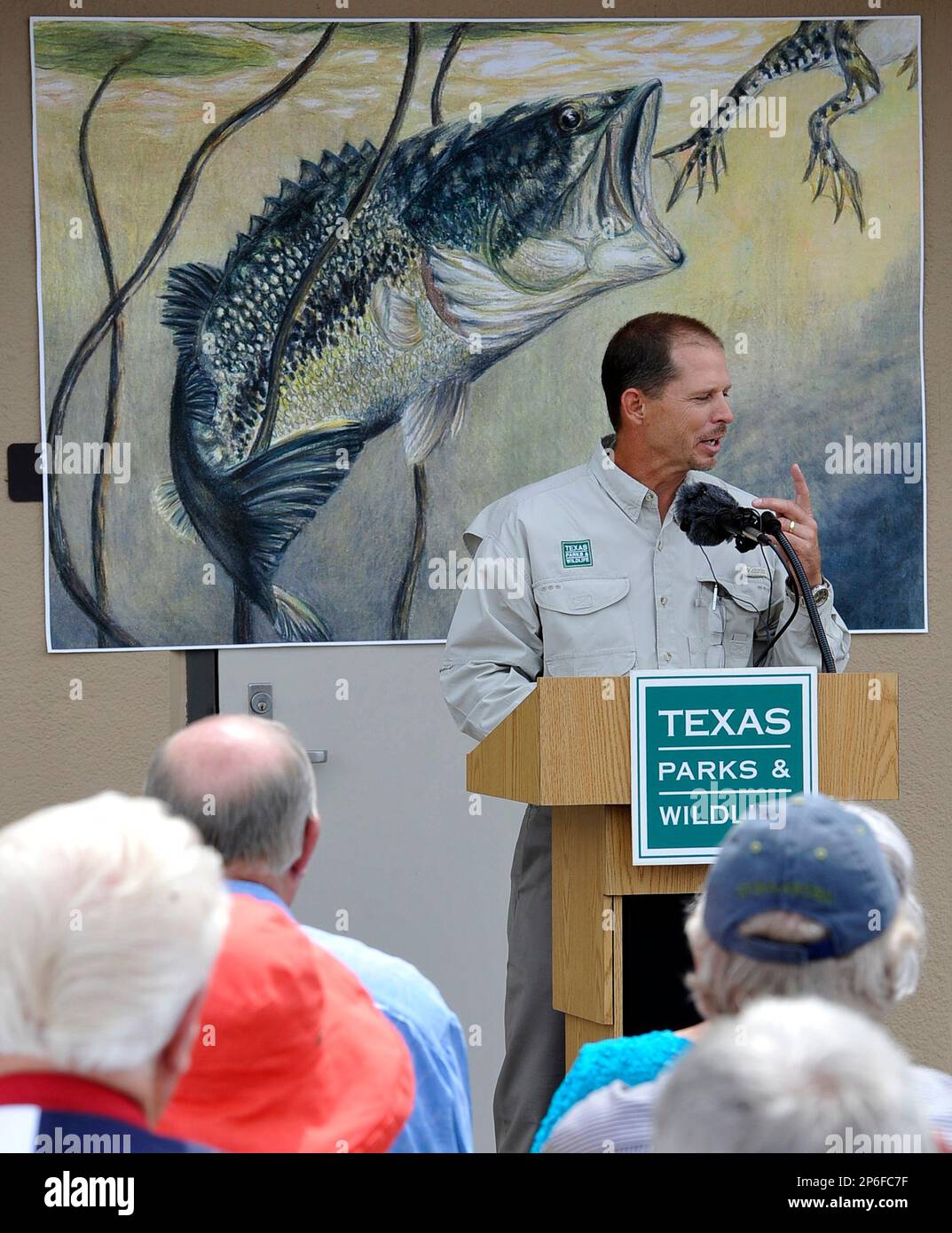 Reese Sparrow, Manager of the new hatchery, speaks about the new ...
