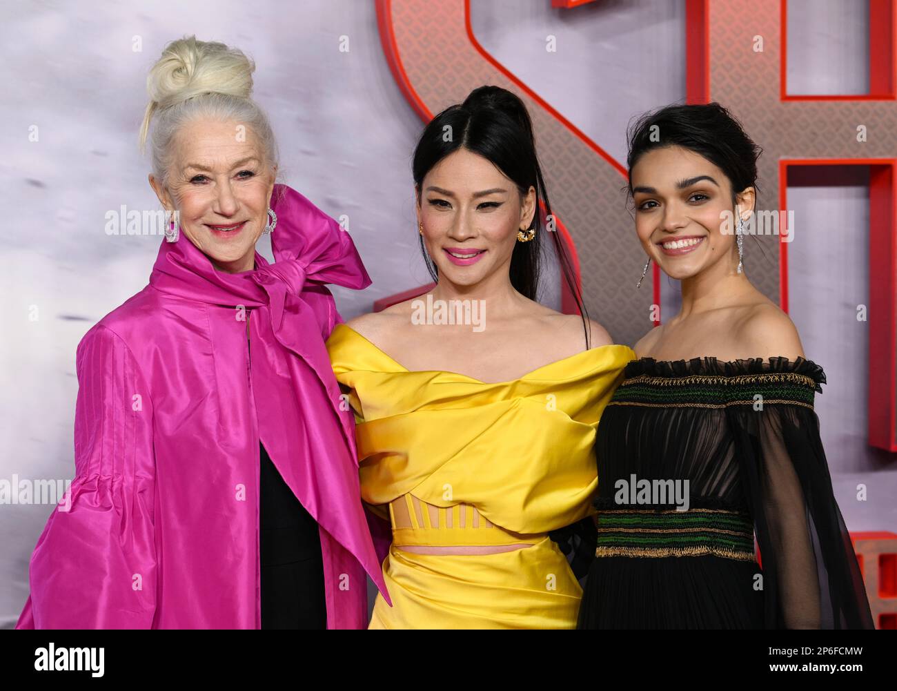 March 7th, 2023, London, UK. Dame Helen Mirren, Lucy Liu and Rachel ...