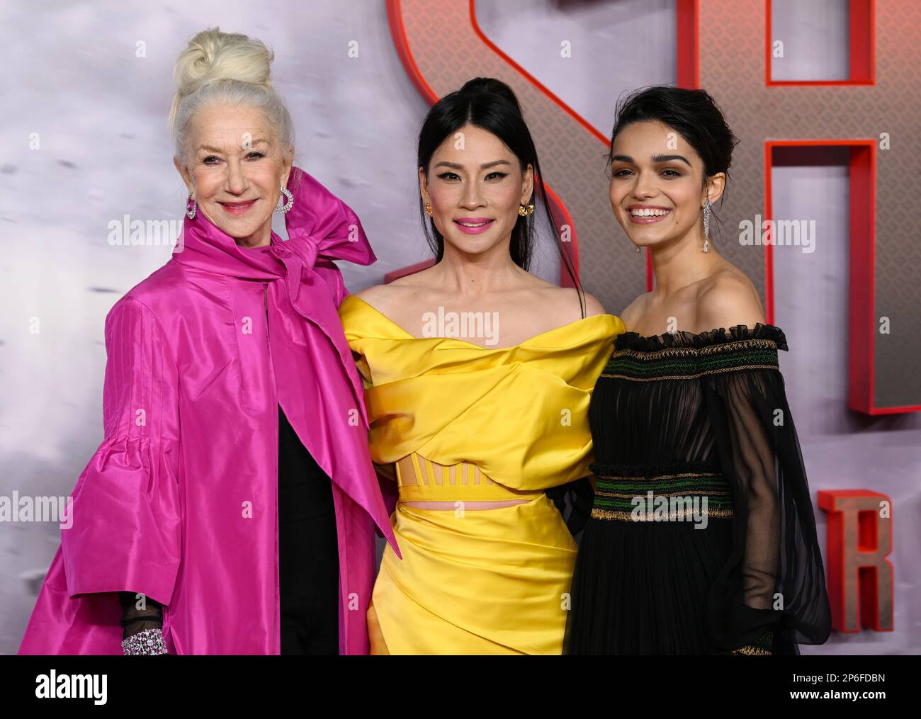 March 7th, 2023, London, UK. Dame Helen Mirren, Lucy Liu and Rachel ...