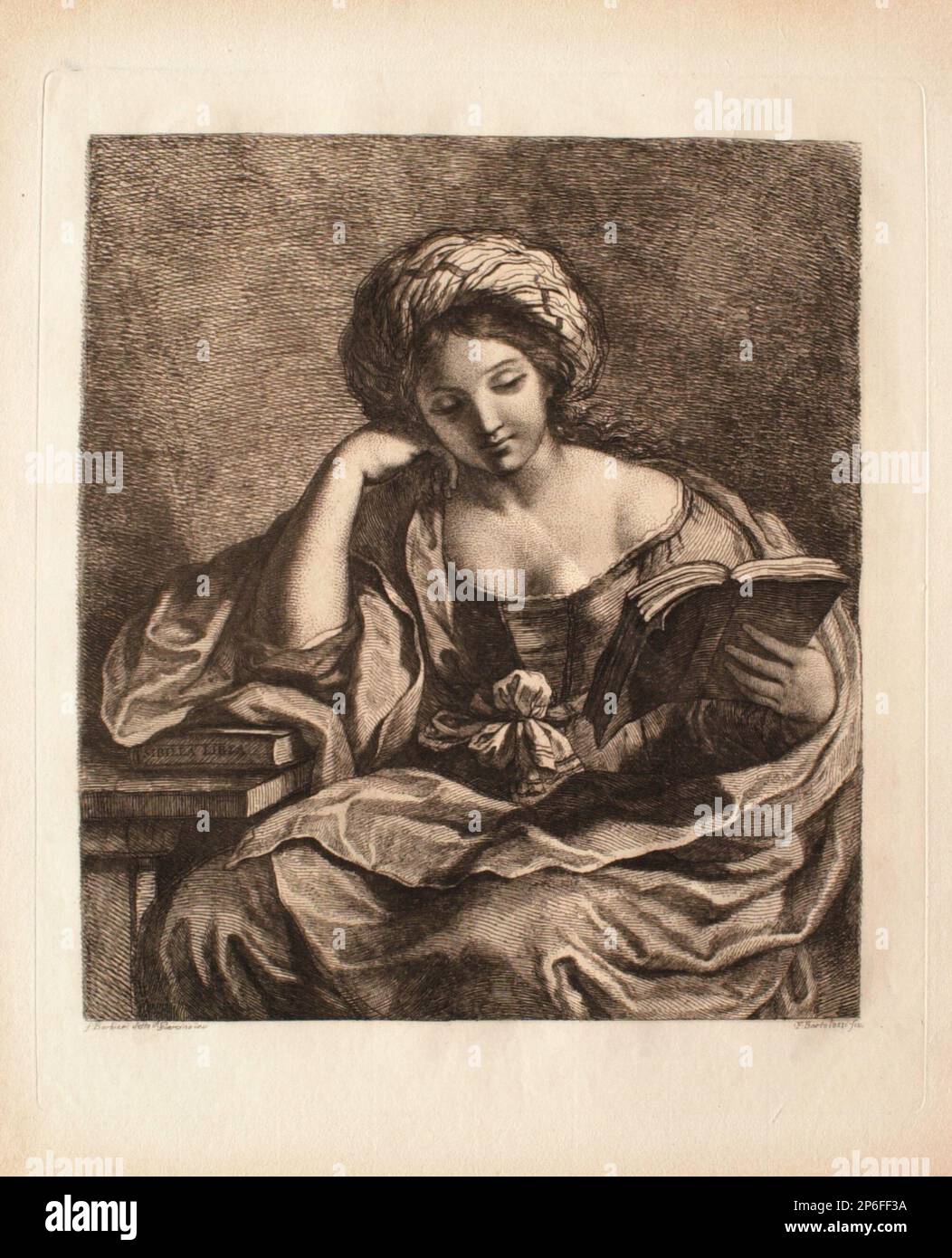 Francesco Bartolozzi, The Libyan Sibyl, c. 1780, etching in black ink ...