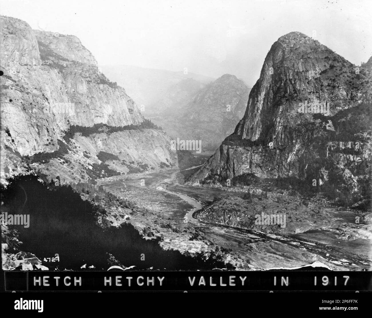 HETCHY3-10JUL02-SN-MAC 1917 photograph of the future site of the Hetch ...