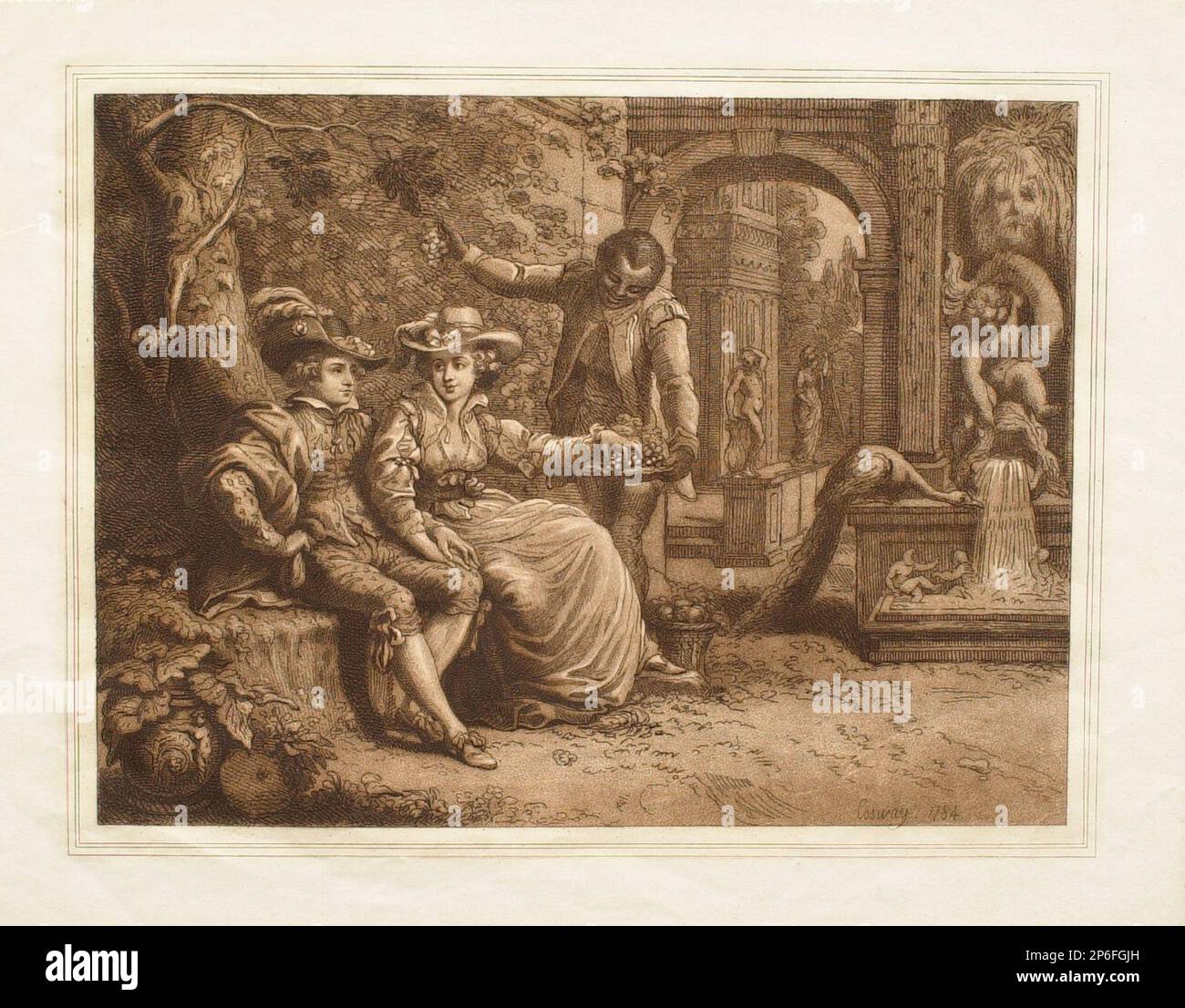 Richard Cosway, Self Portrait with His Wife, 1784, etching and aquatint ...