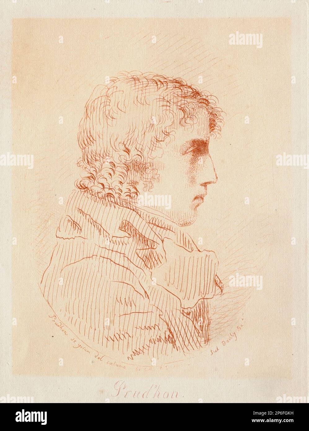 Julien Leopold Boilly, Self-Portrait, 1806–1874, etching in red ink on ...