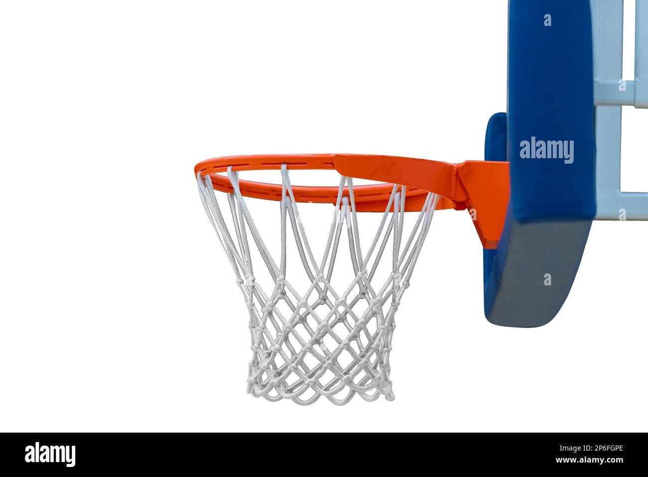 Basketball hoop with net isolated on white background. Team sport ...