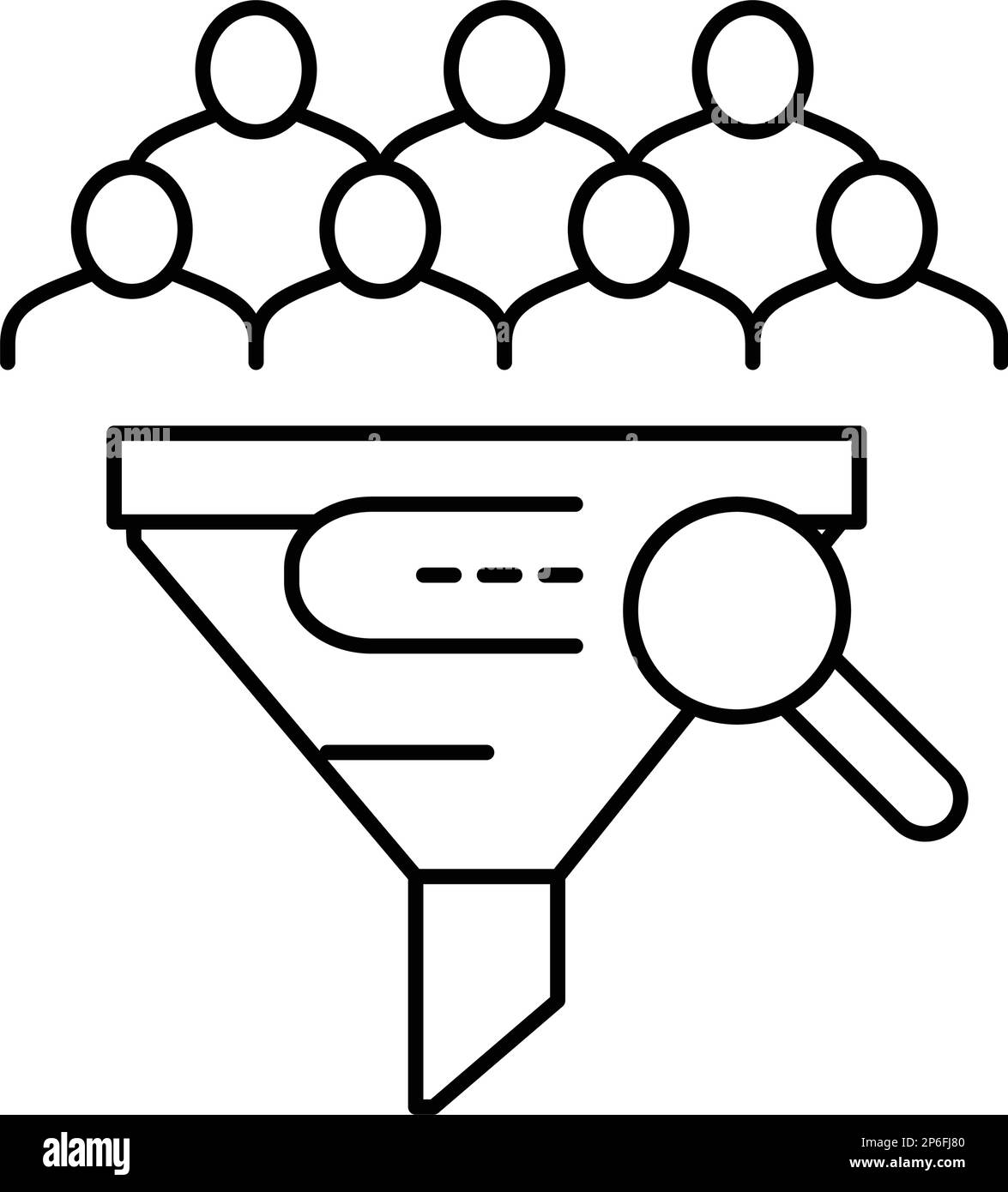 lead qualification line icon vector illustration Stock Vector Image ...