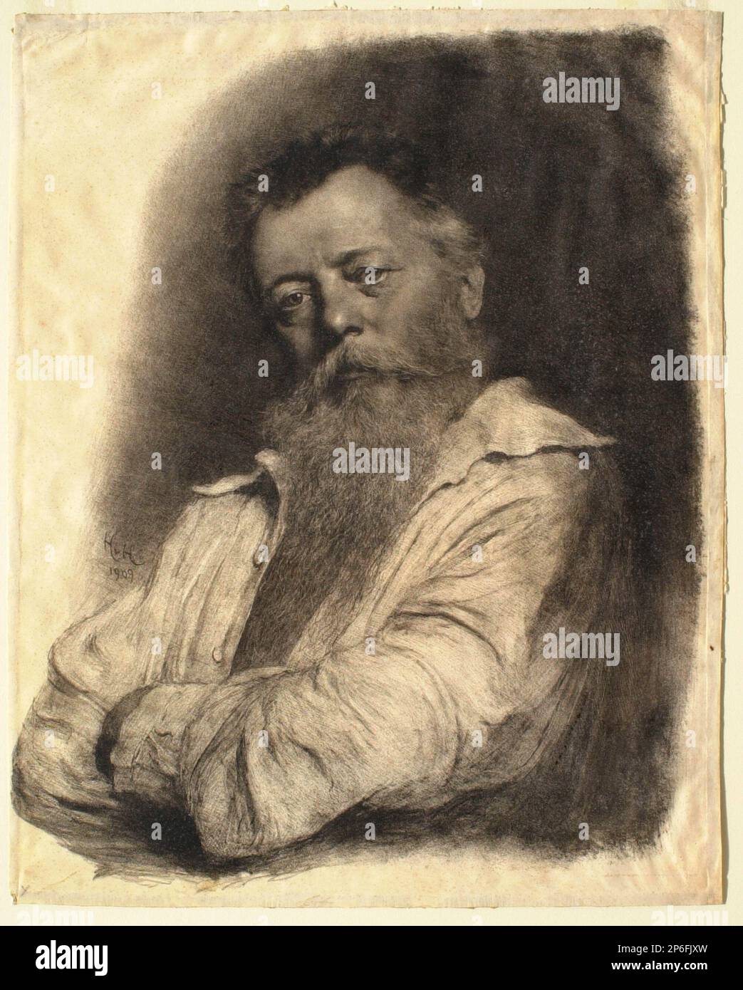 Hubert von Herkomer, Portrait of a German Lithographer, 1909 ...