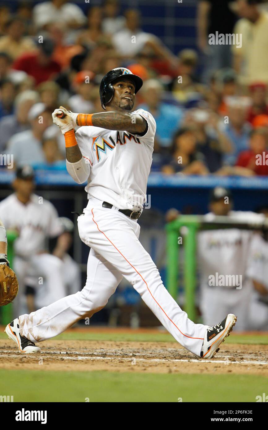 Miami Marlins Jose Reyes in a game against the Houston Astros on April ...