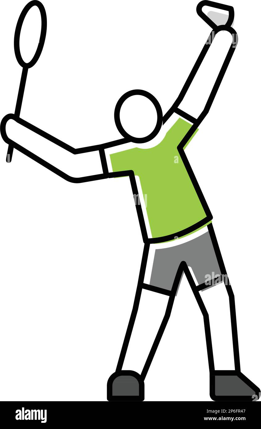 professional badminton color icon vector illustration Stock Vector ...