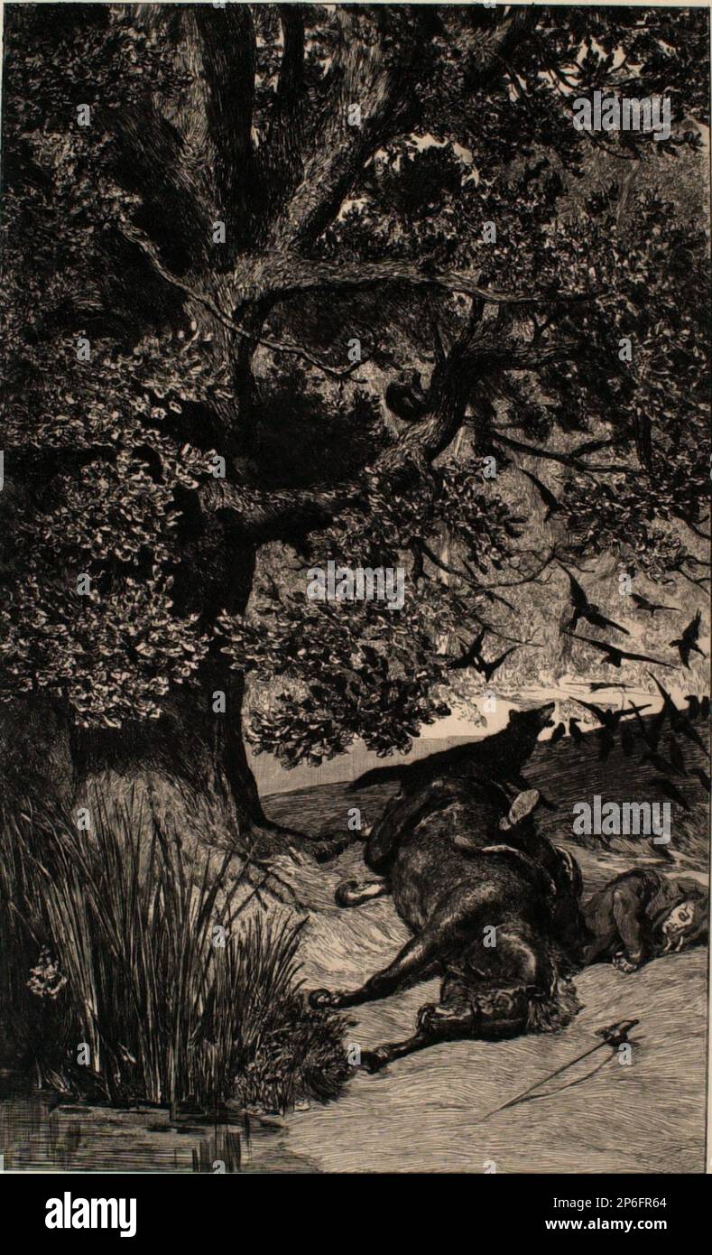 Max Klinger, Intermezzi, Opus IV, Bl. 11: Gefallener Reiter (Fallen ...