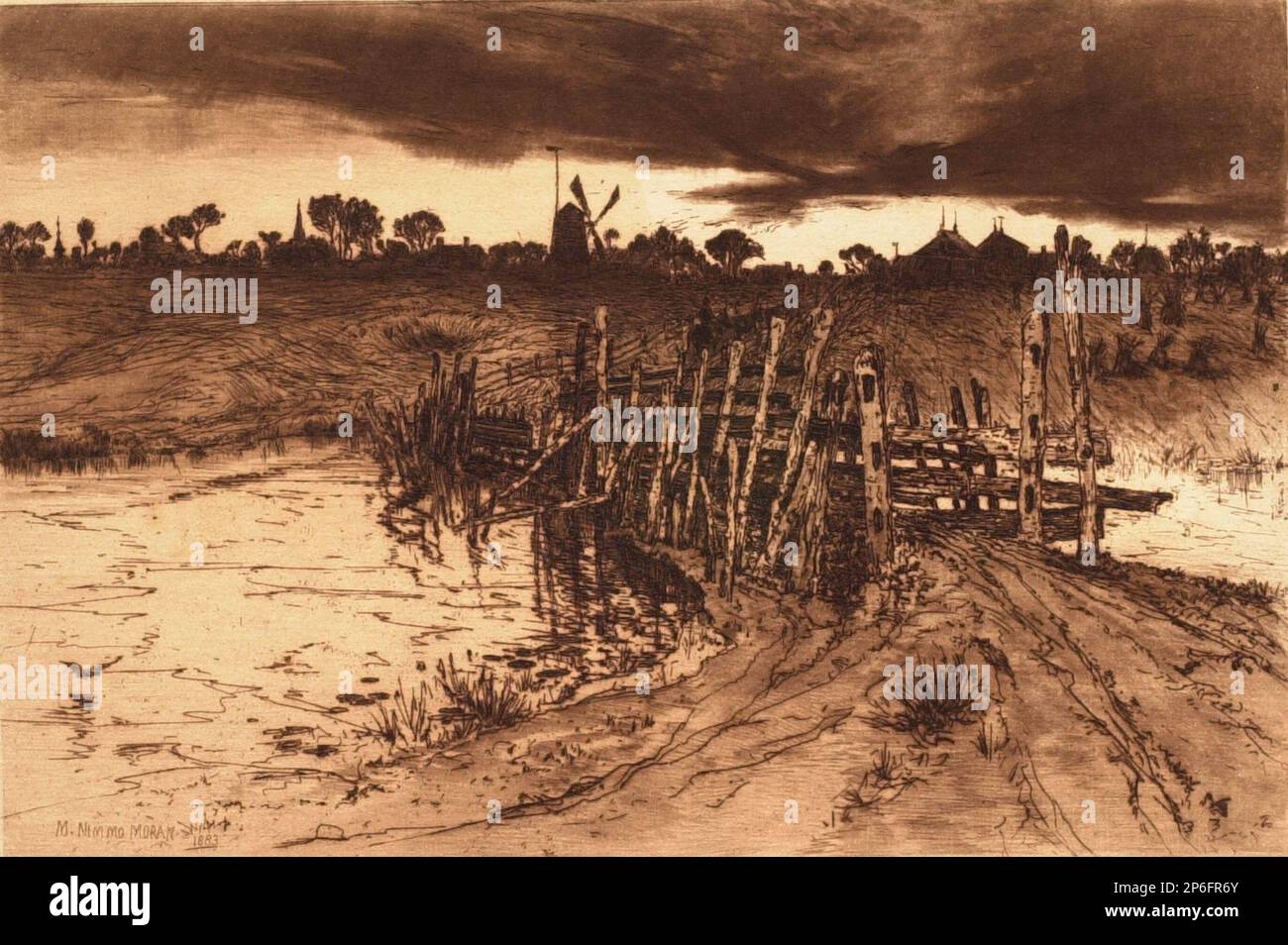 Mary Nimmo Moran, "'Tween the Gloaming and the Mirk", 1883, etching ...