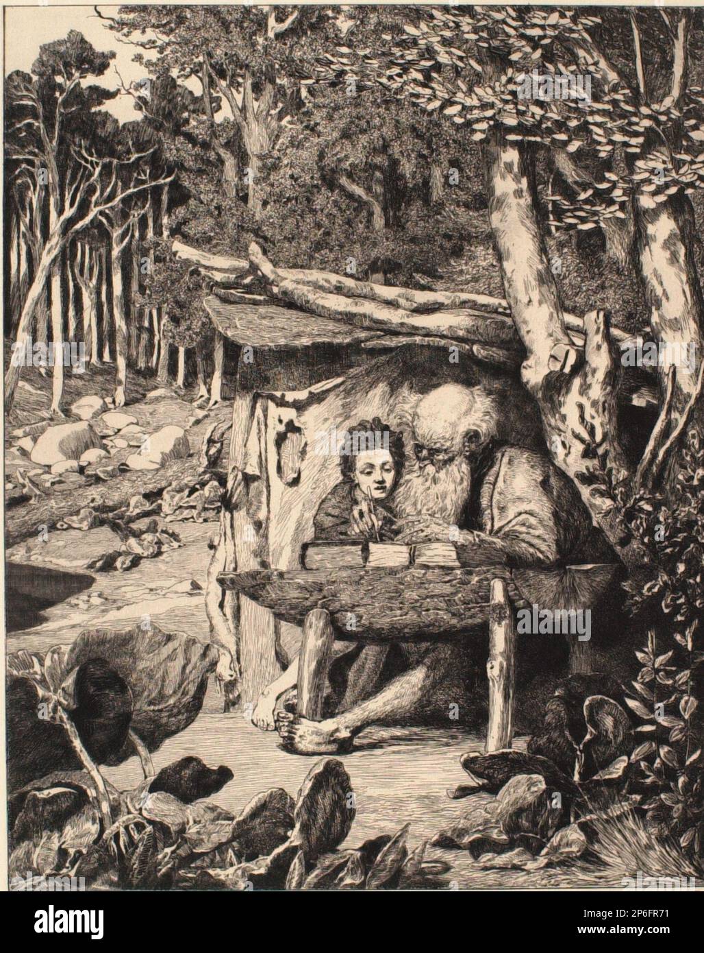 Max Klinger, Intermezzi, Opus IV, Bl. 7: Simplici Schreibstunde ...