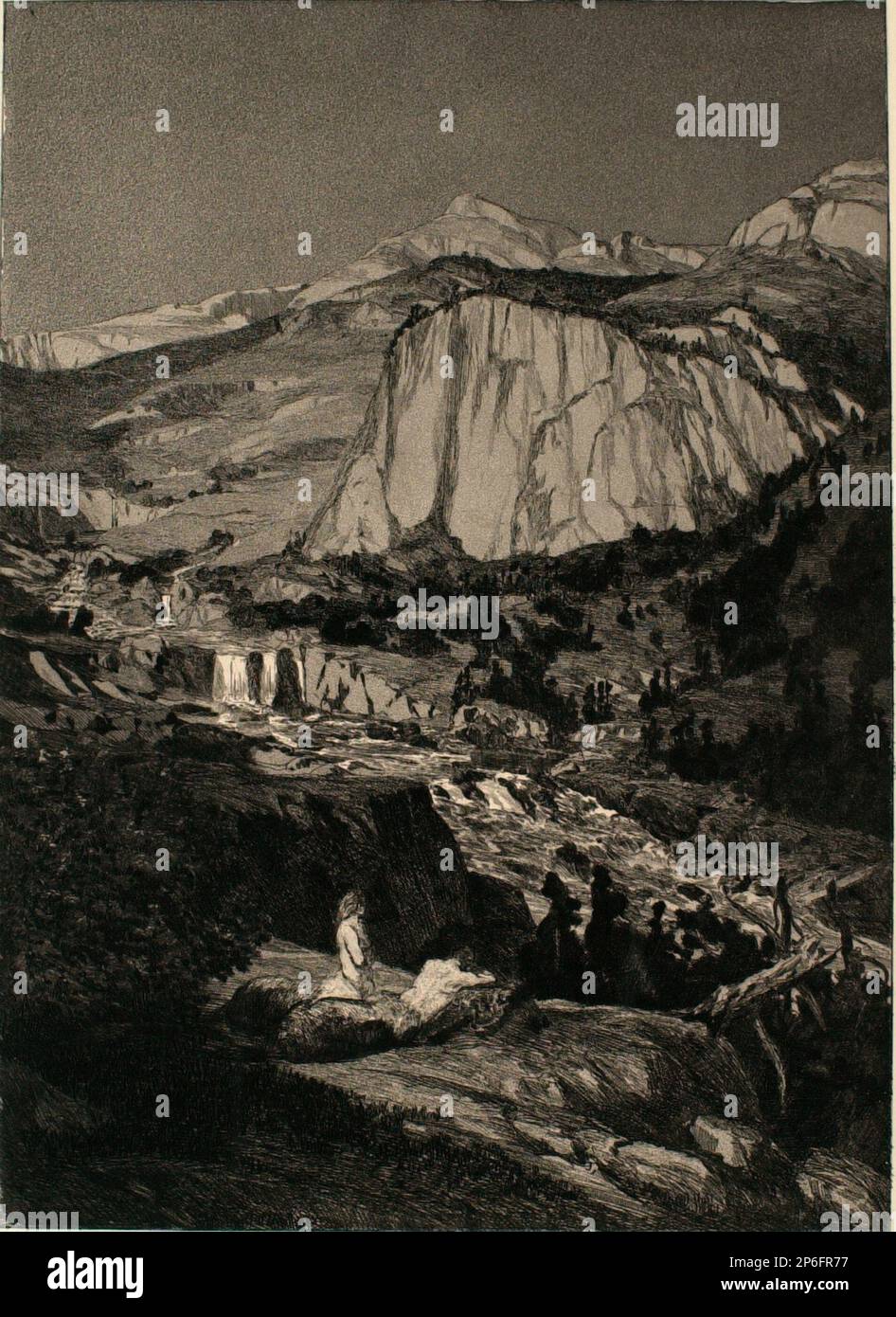 Max Klinger, Intermezzi, Opus IV, Bl. 4: Mondnacht (Moonlight Night ...