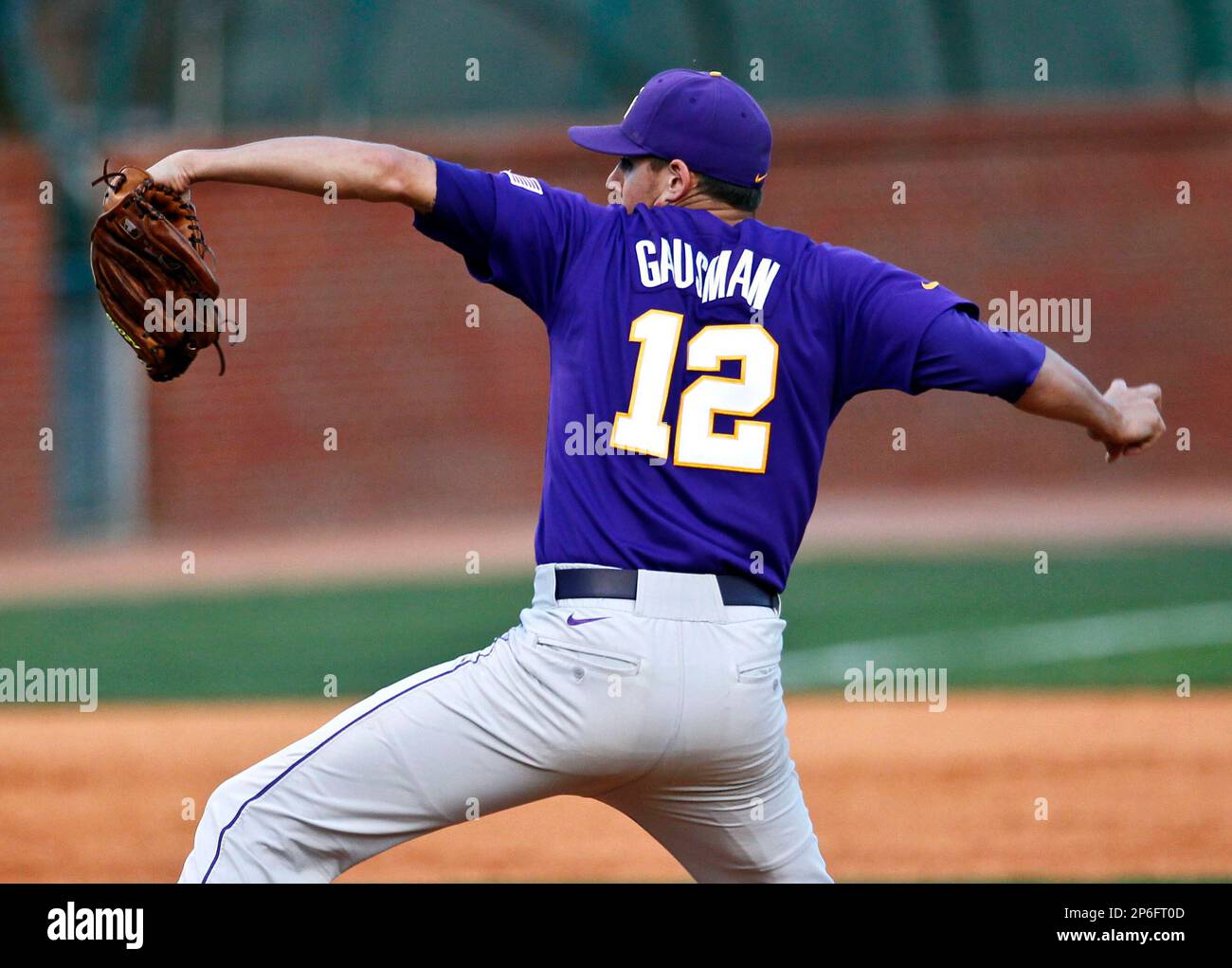 LSU pitcher Kevin Gausman delivers to Kentucky in the fourth inning of ...