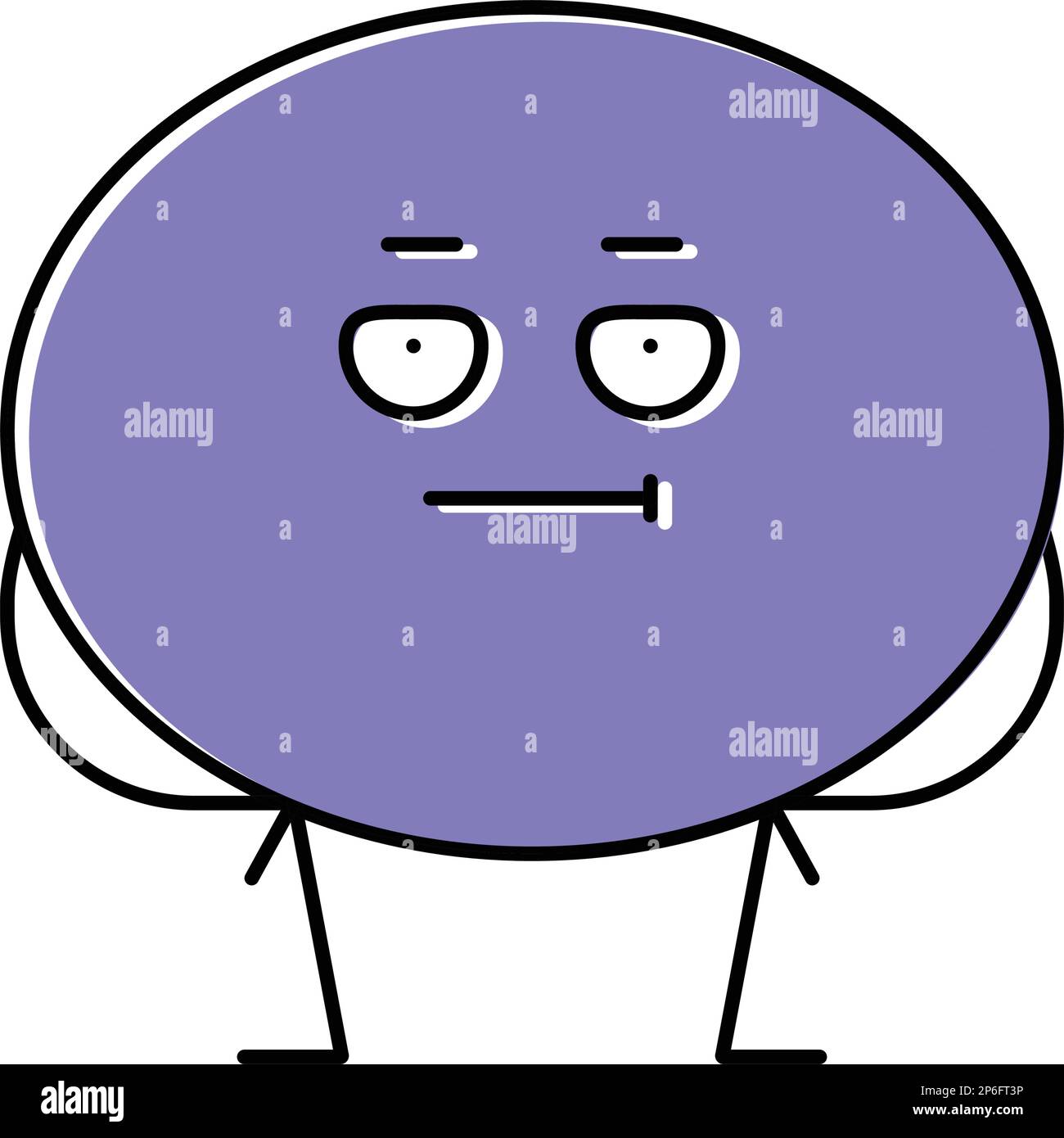 oval geometric shape character color icon vector illustration Stock ...