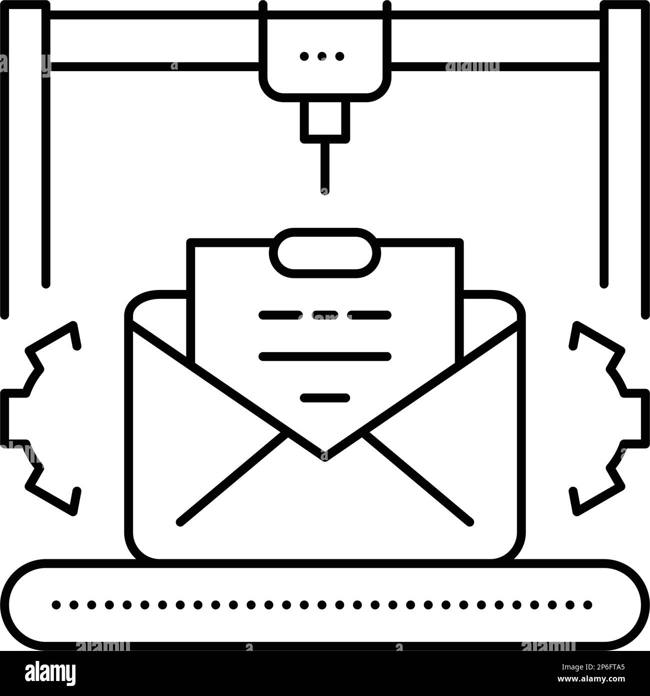 automated email marketing line icon vector illustration Stock Vector ...