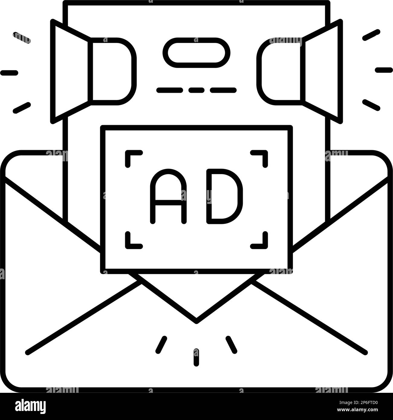 email message engagement marketing line icon vector illustration Stock ...
