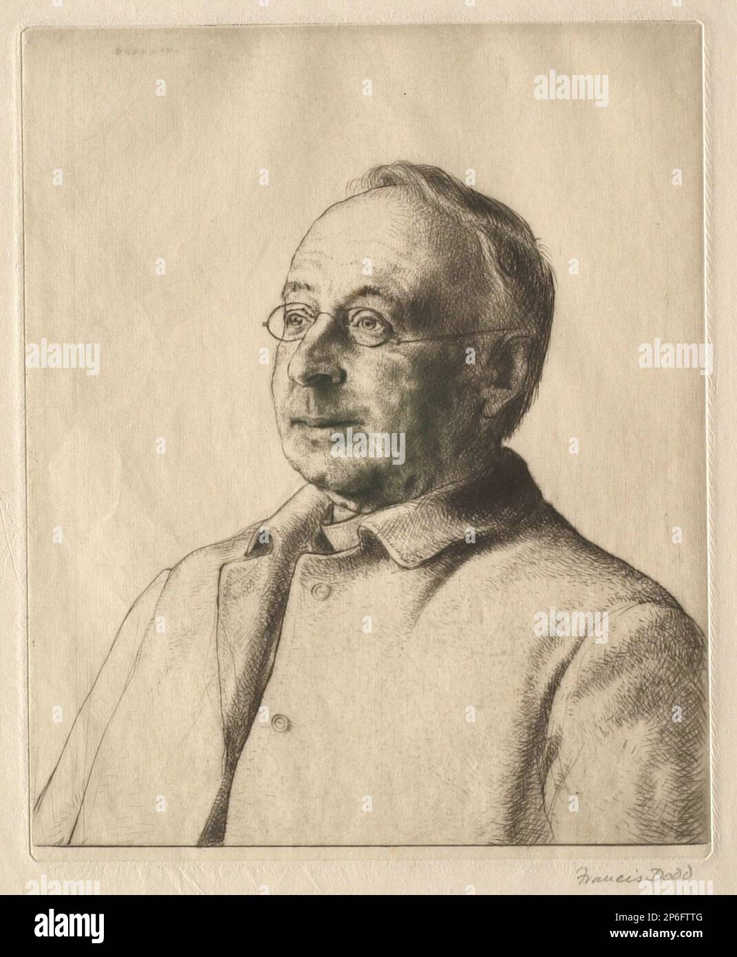 Francis Dodd, The Unknown Man, 1910, etching on wove paper Stock Photo ...