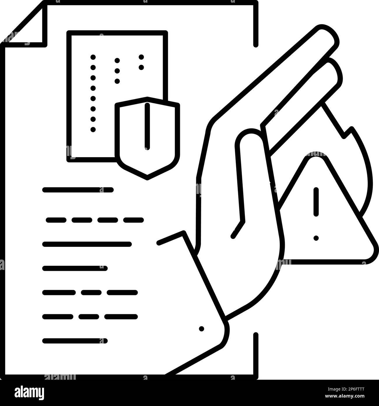 responsive crisis management line icon vector illustration Stock Vector ...