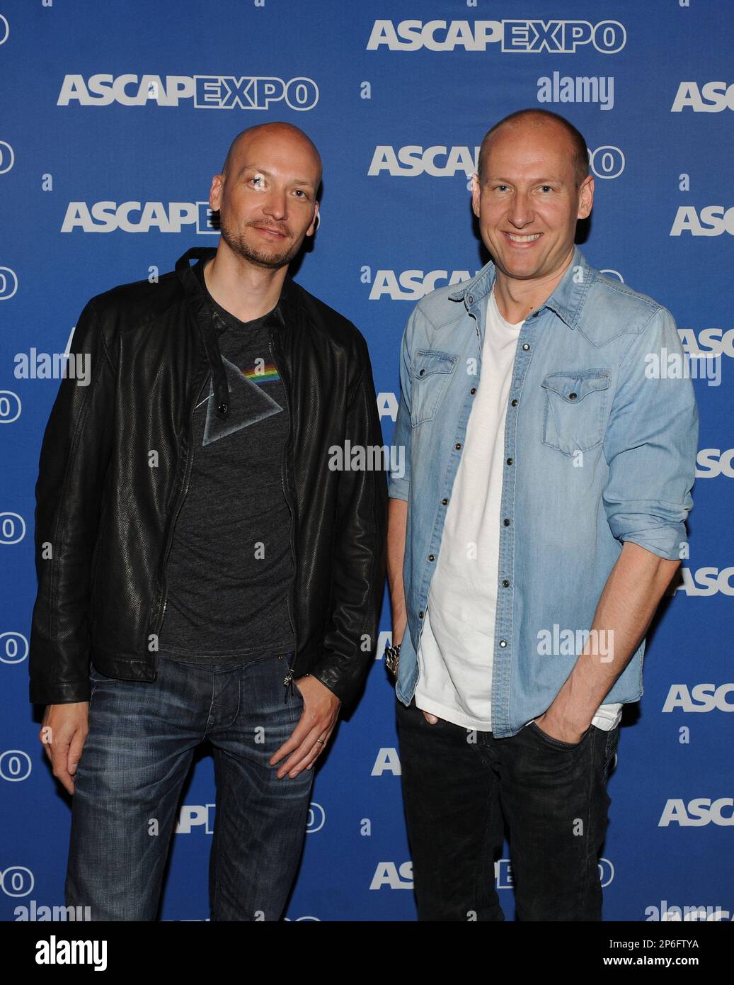HOLLYWOOD, CA - APRIL 20: Producers/songwriters Mikkel Eriksen (L) and ...