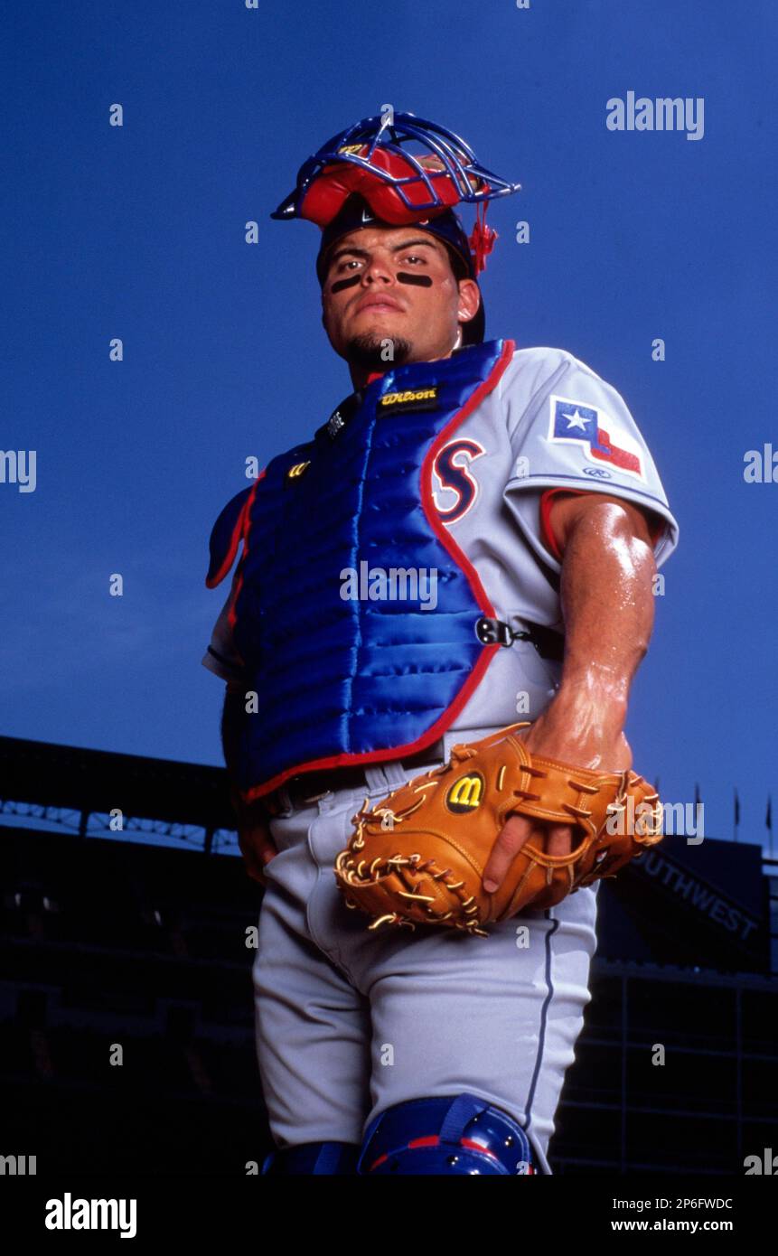 Texas Rangers Catcher Ivan Pudge Rodriguez poses for portrait in The ...