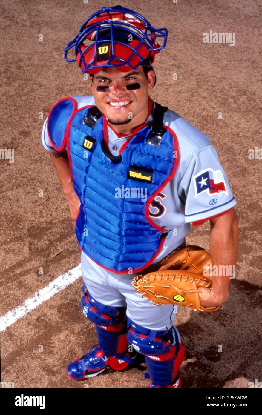 Texas Rangers Catcher Ivan Pudge Rodriguez poses for portrait in The ...