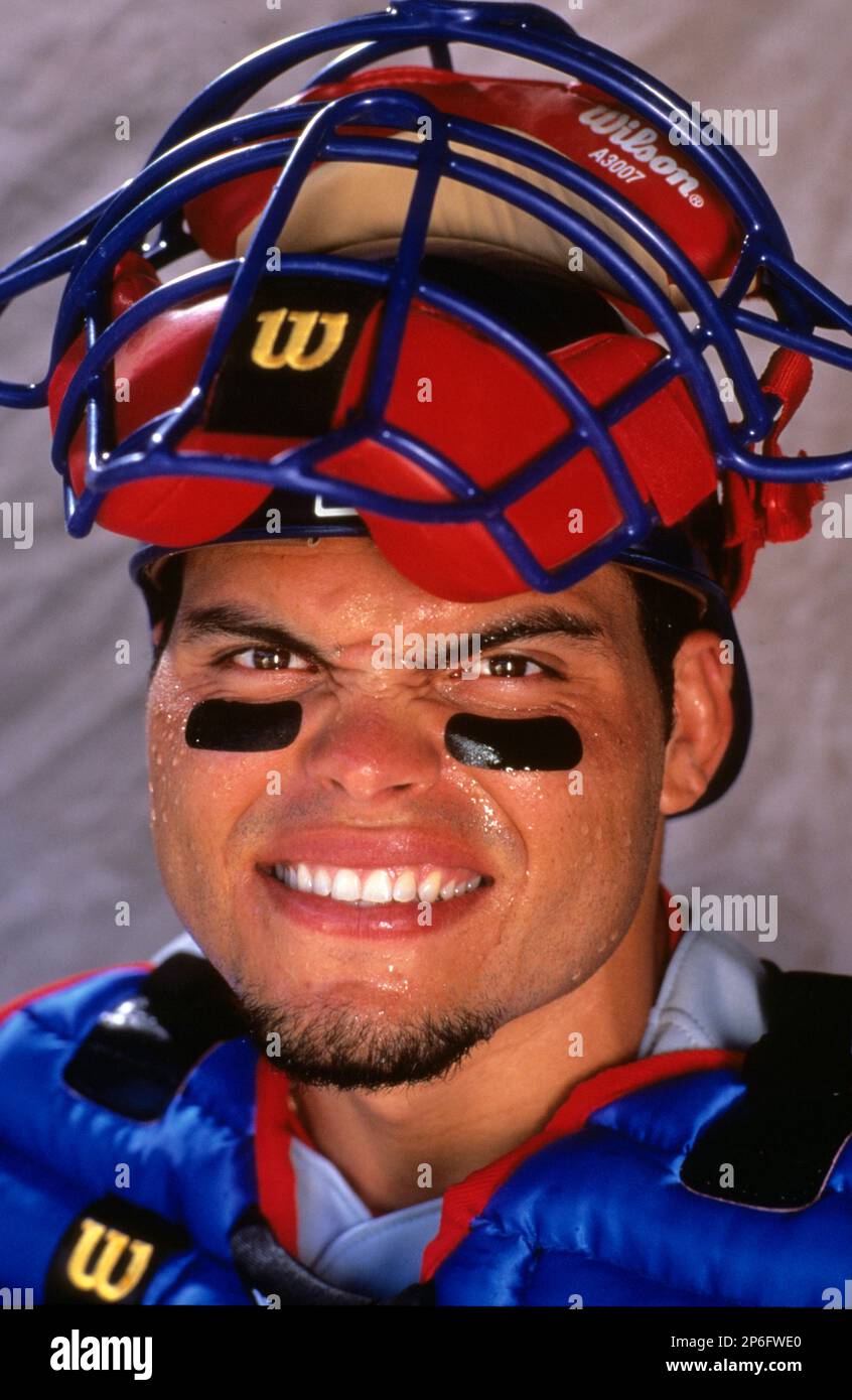 Texas Rangers Catcher Ivan Pudge Rodriguez poses for portrait in The ...