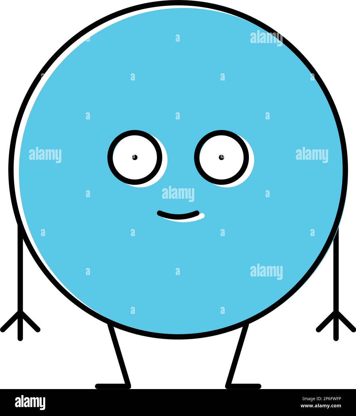 circle geometric shape character color icon vector illustration Stock ...