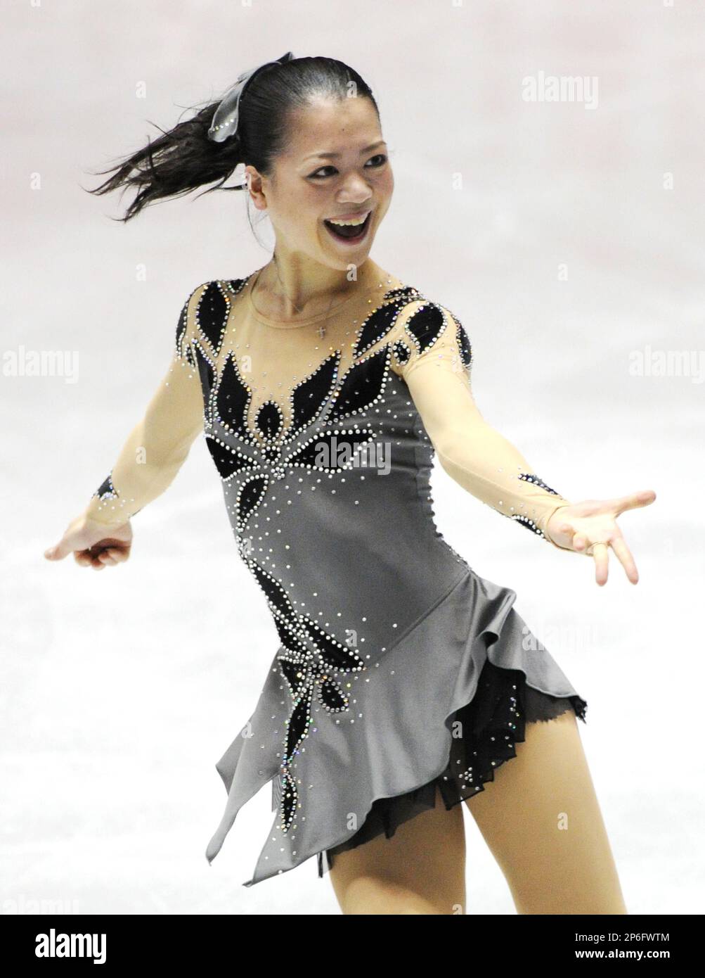 Japan's Akkiko Suzuki performs during the women's short program of the ...