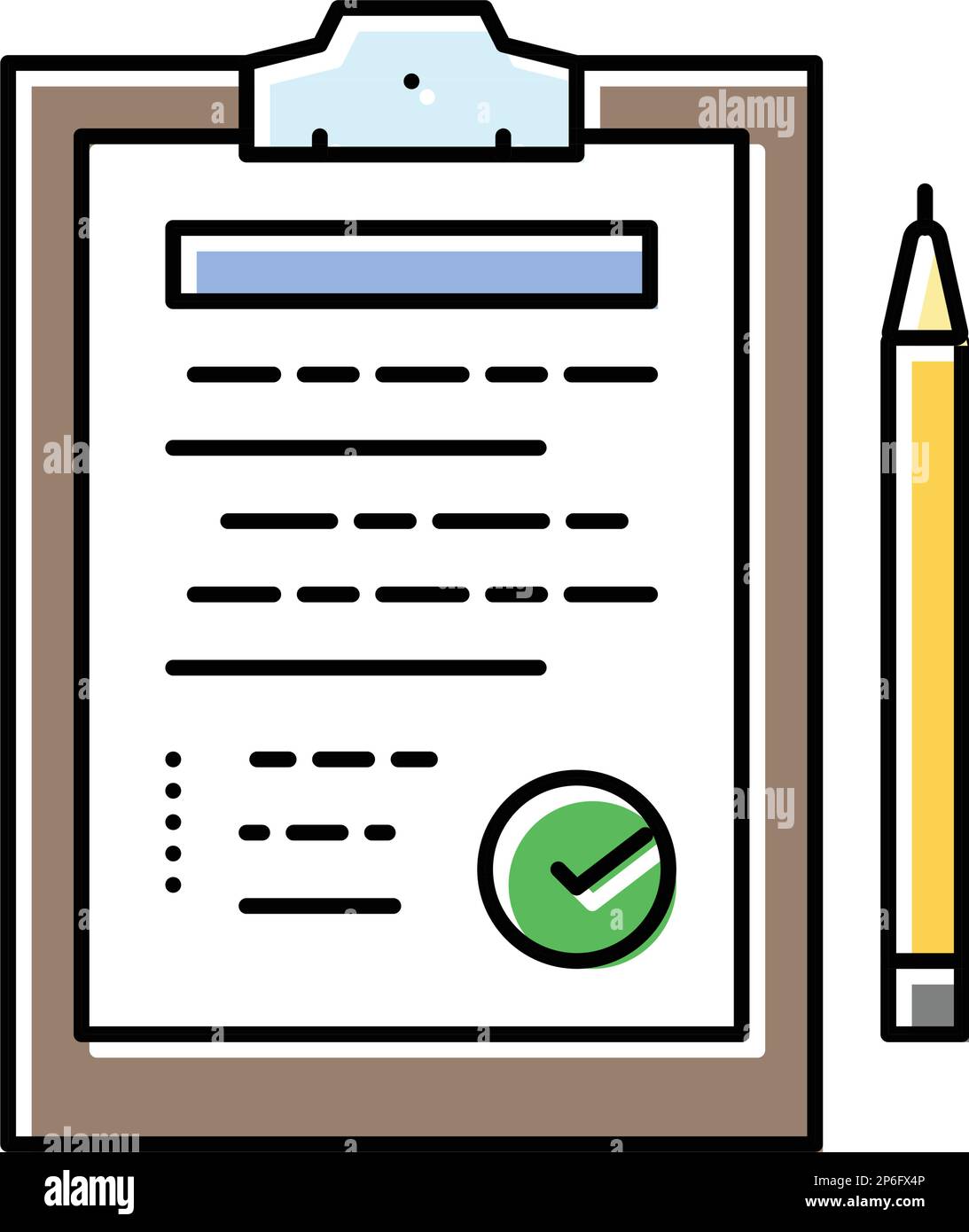 check document file color icon vector illustration Stock Vector Image ...