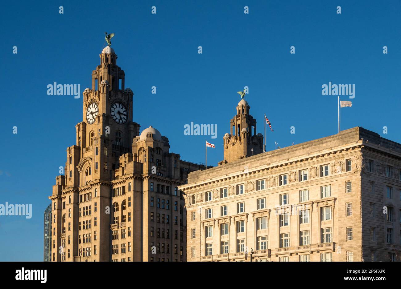 The Royal Liver Building and the Cunard Building, two of the Three ...