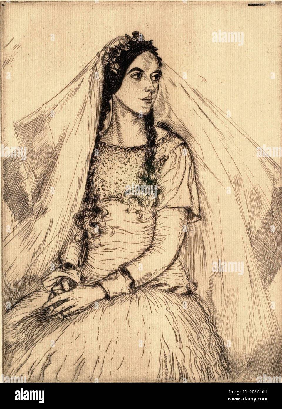 Thomas Handforth, The Bride Francesca, 1927, etching on paper Stock ...