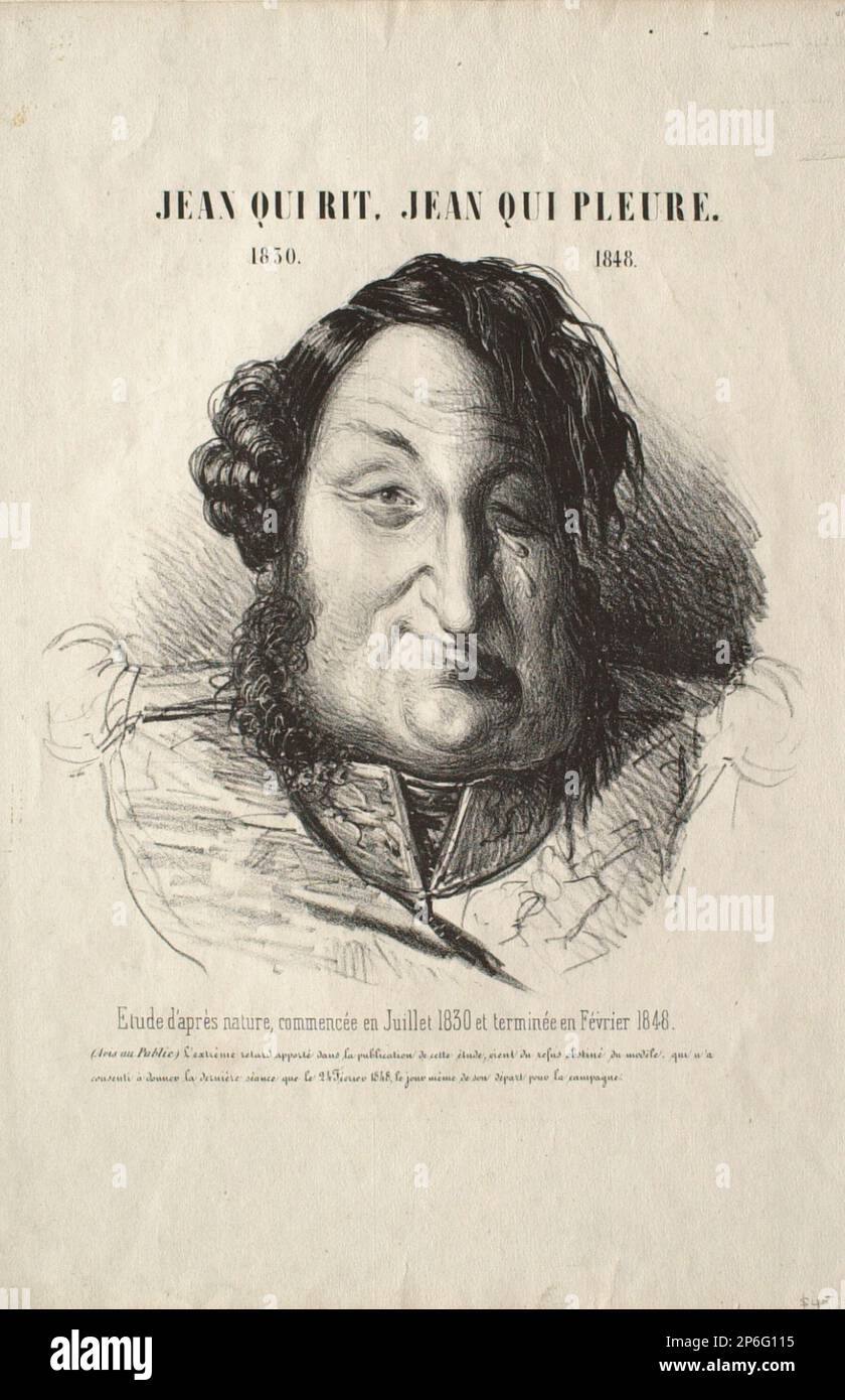 Unknown, Jean qui rit, Jean qui pleure, 1848, lithograph on paper Stock ...