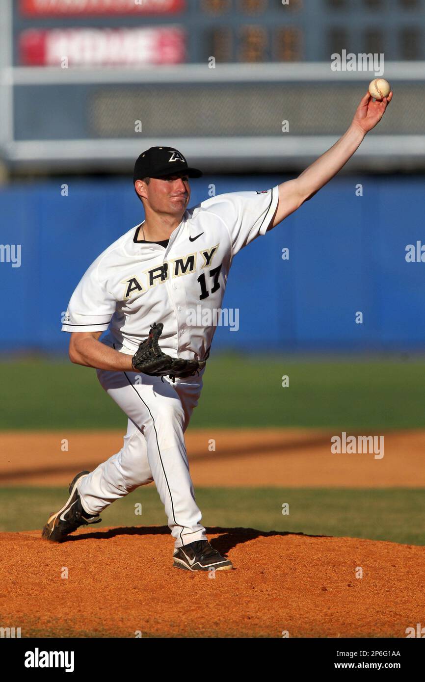 Army pitcher Logan Lee #17 during a game against the Illinois State ...