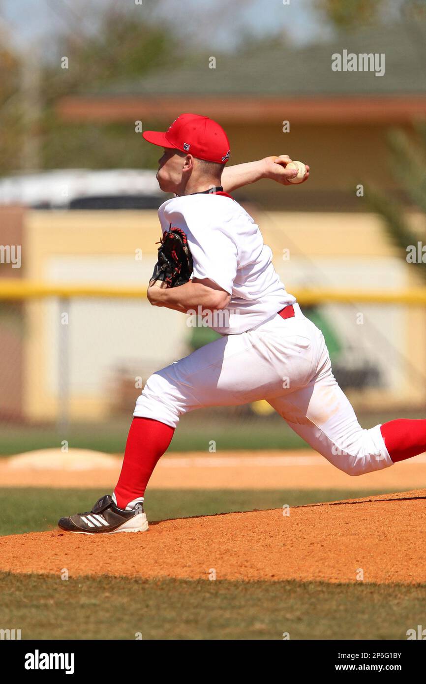 Jacksonville State Gamecocks pitcher Travis Stout #3 during a game ...