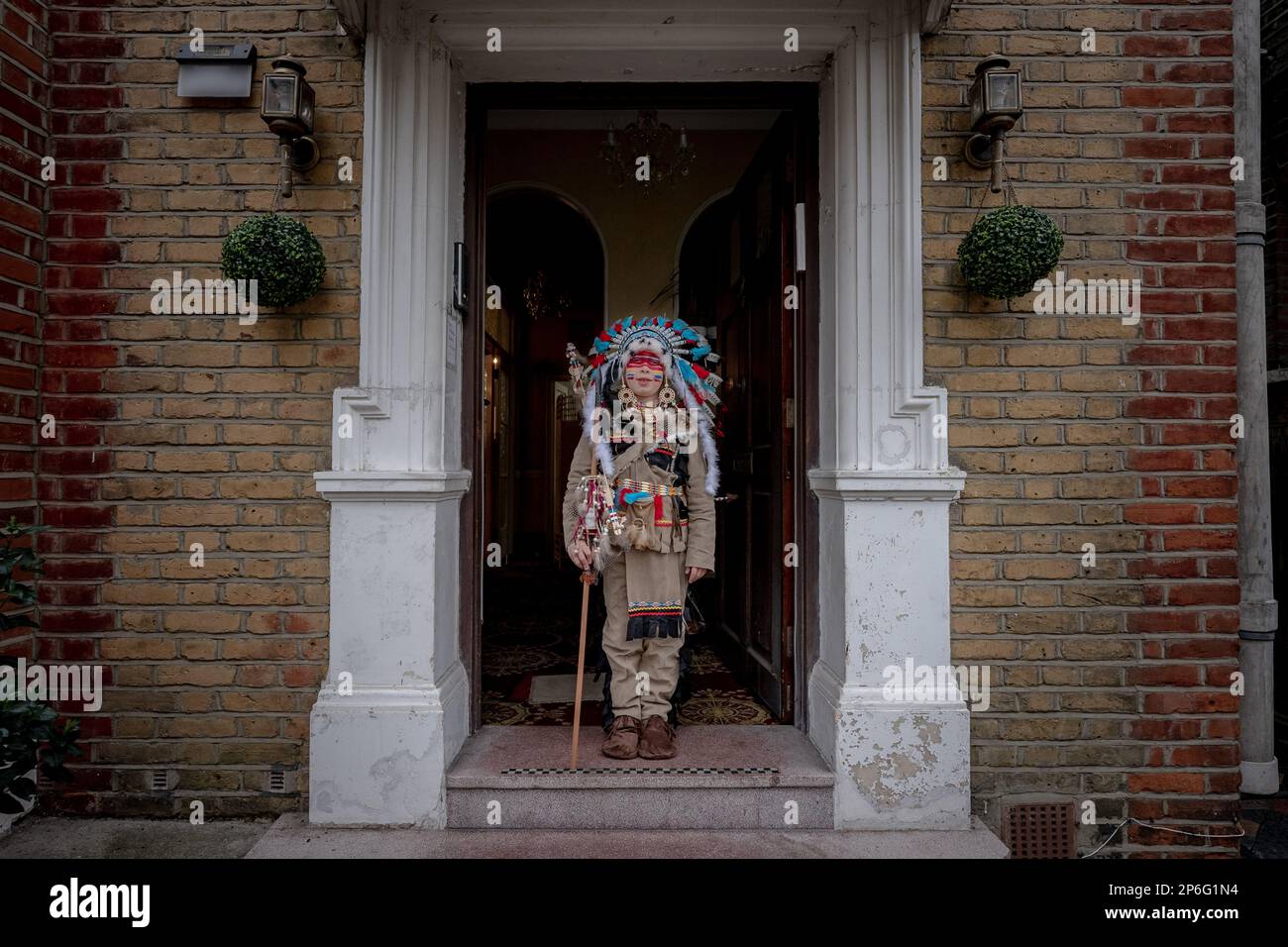 London, UK. 7th March, 2023. British Haredi Jews in north London gather ...