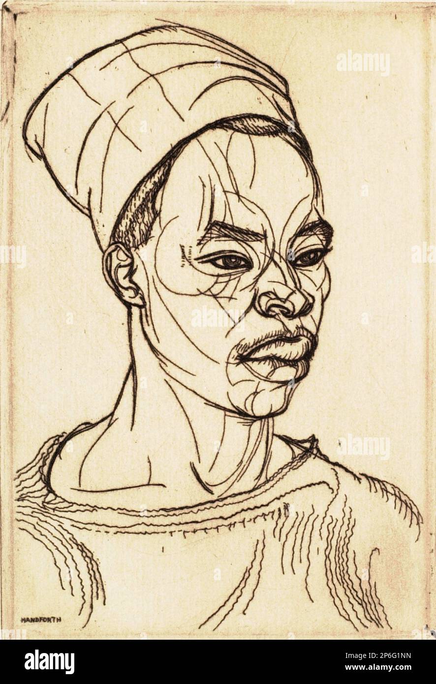 Thomas Handforth, Senegalese, c. 1926-30, etching on paper Stock Photo ...