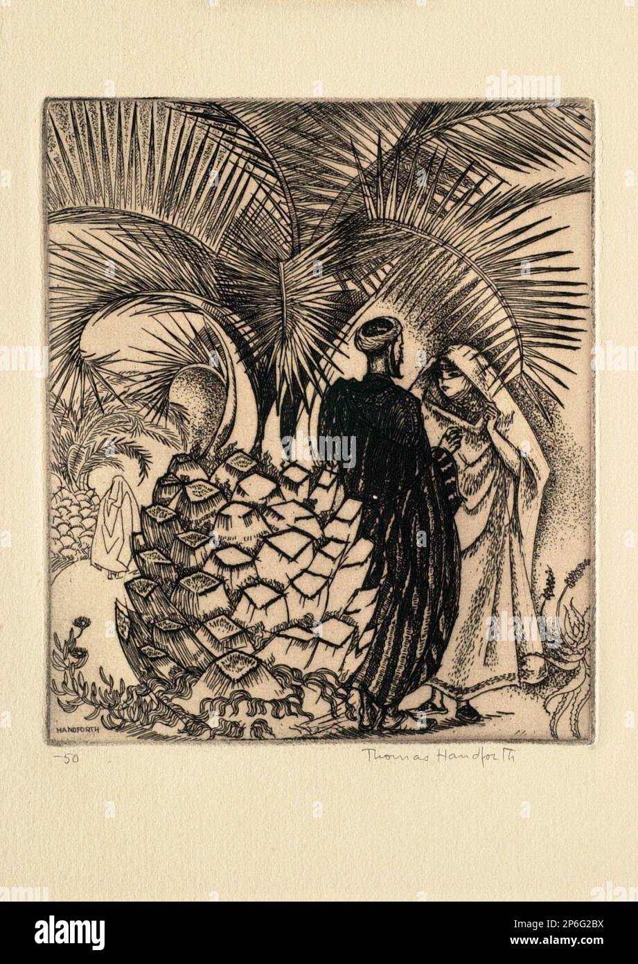 Thomas Handforth, Rendezvous, 1907–1948, etching on paper Stock Photo ...