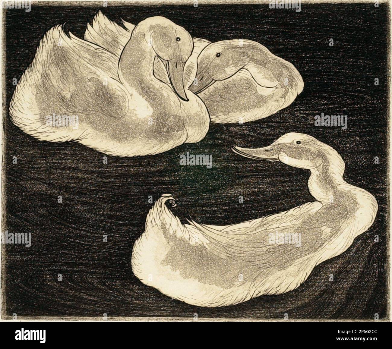 Thomas Handforth, Three Peking Ducks, 1923, etching and aquatint on ...