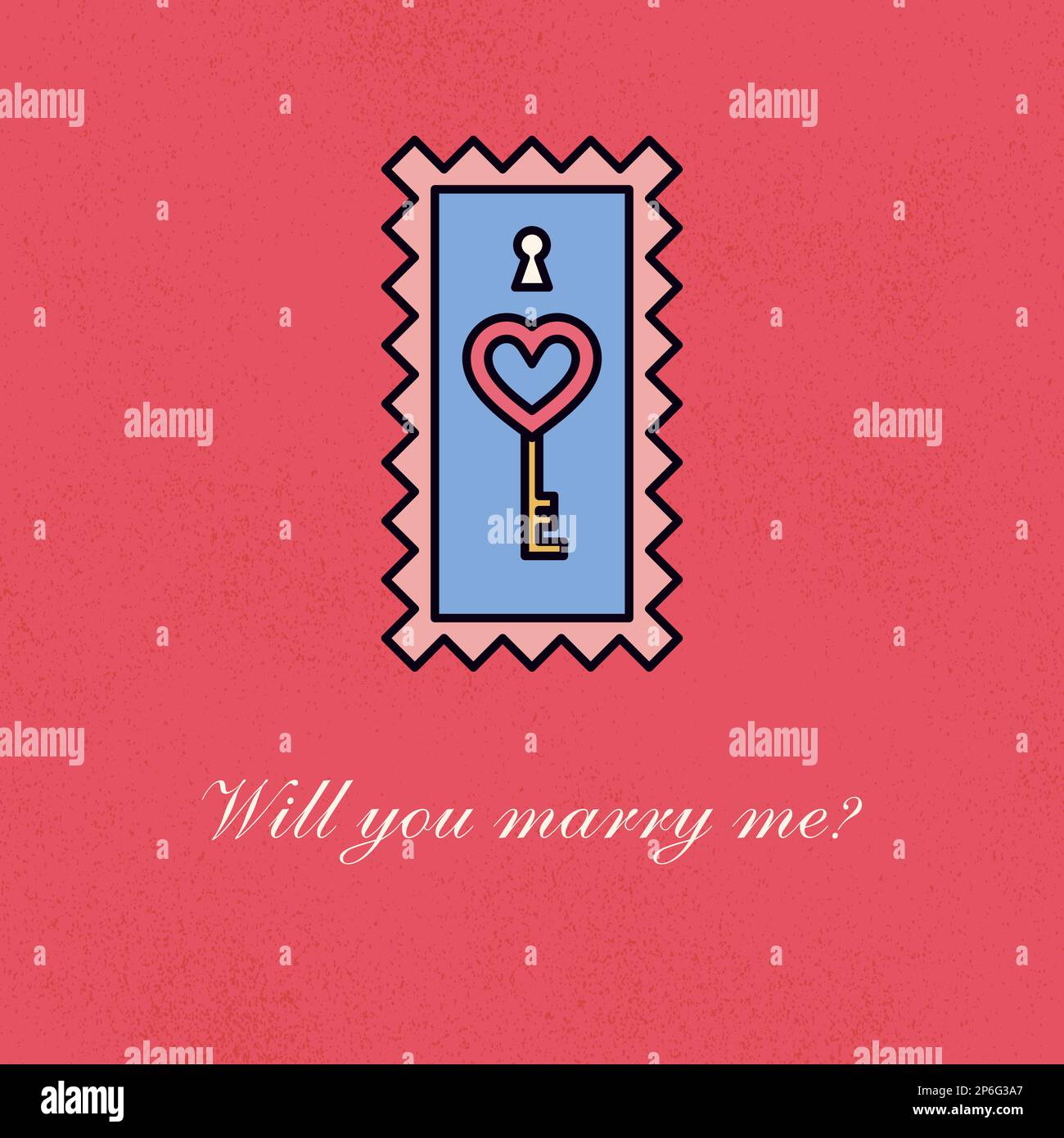 Marry Me Postal Stamp Stock Vector Image & Art - Alamy