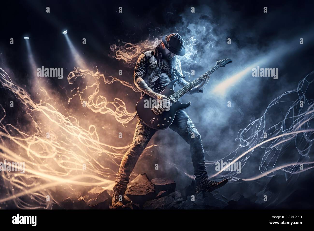 Punk rock guitarist hi-res stock photography and images - Alamy