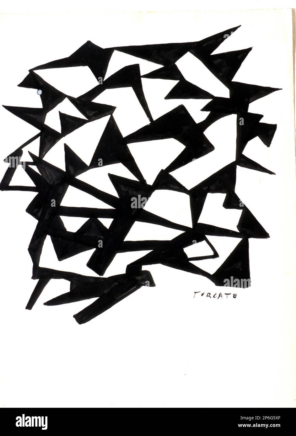 Giulio Turcato, Abstract—Triangles in Black and White, 1922–1970, black ...