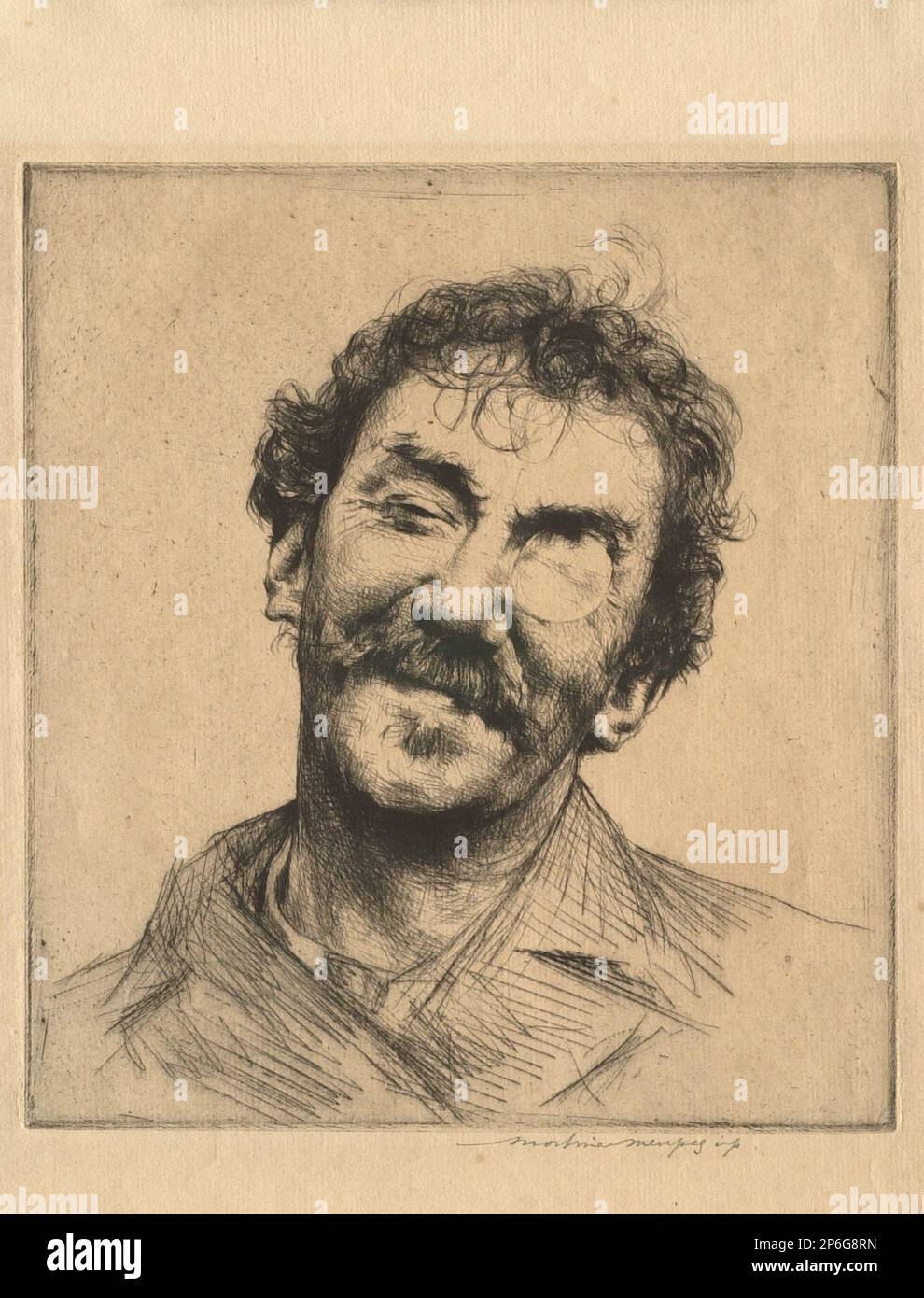 Mortimer Menpes, James Abbott McNeill Whistler Smiling, etching and ...