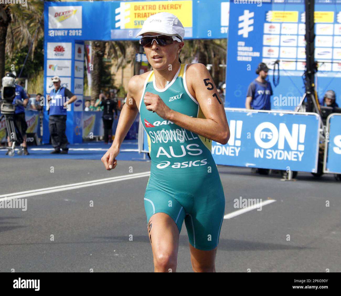 Emma Snowsill, of Australia, at the Sydney Dextro Energy ITU Triathlon ...