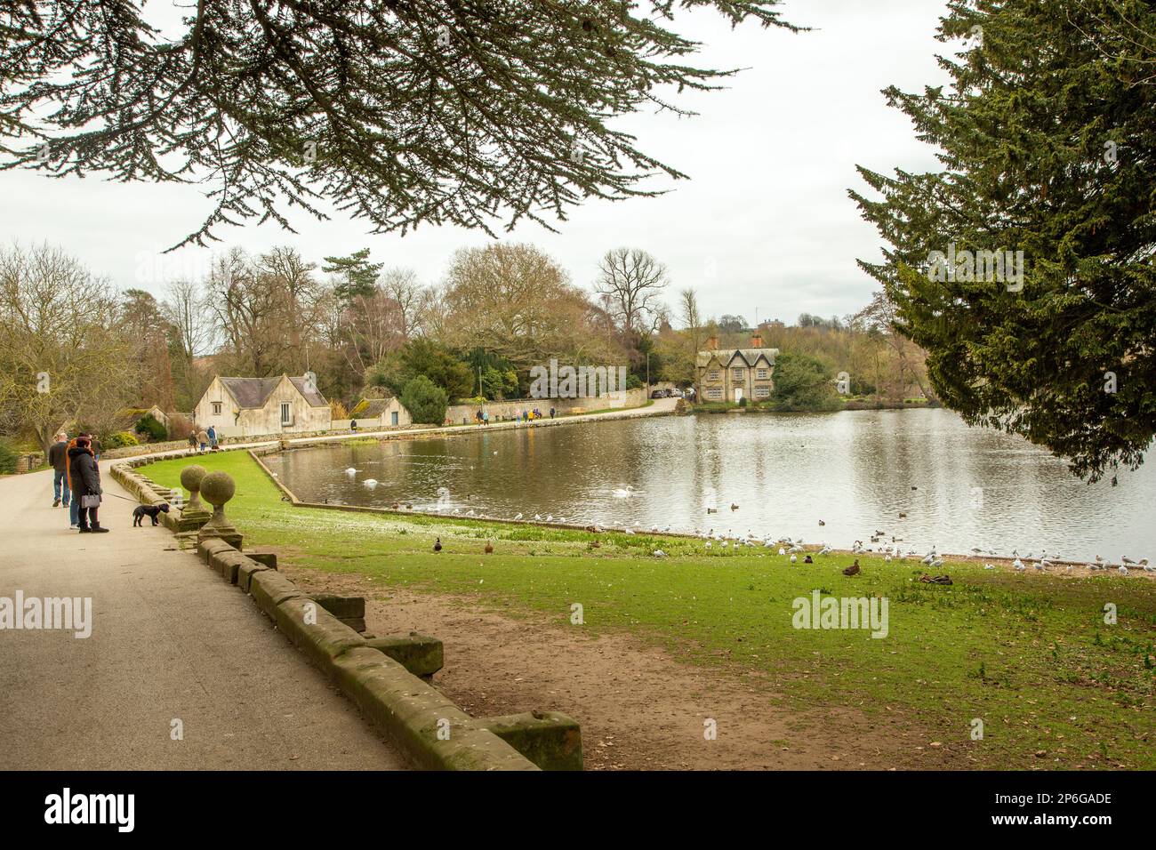 People walking in the grounds of Melbourne Hall country house in ...